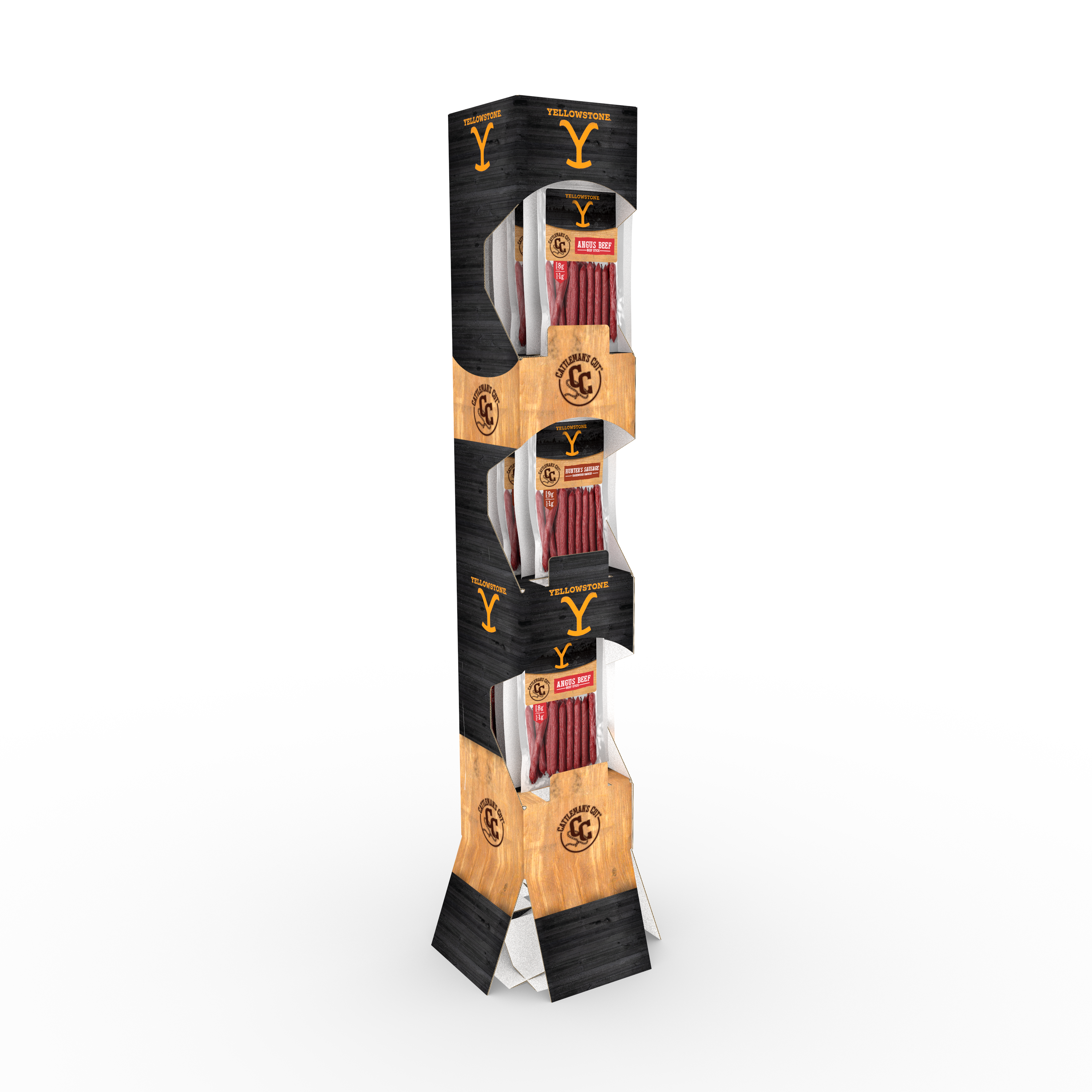 Cattlemen's Yellowstone Mixed Display Angus/Hunters Sticks Beef Sticks ...
