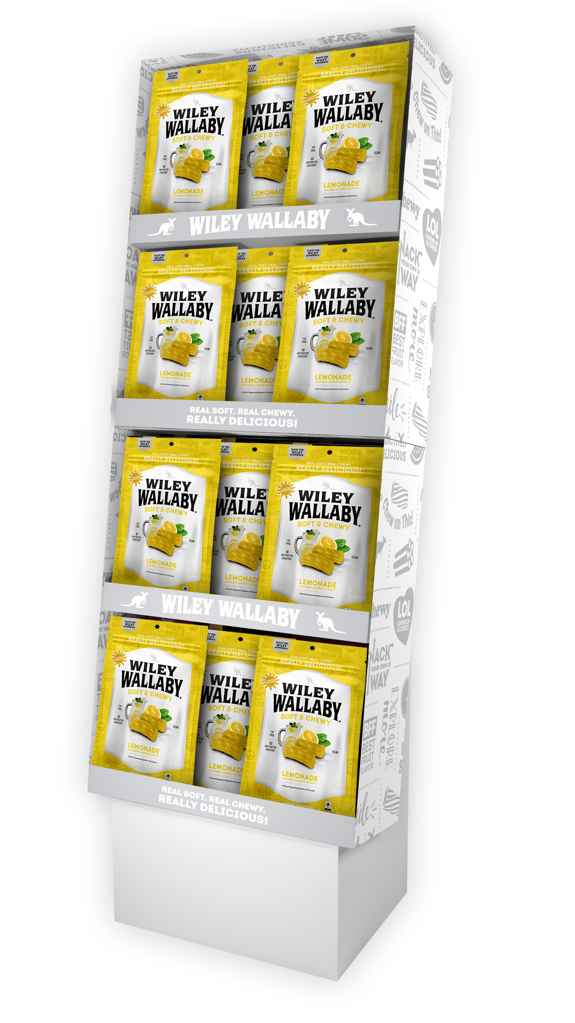 Wiley Wallaby Lemonade Licorice Display Shipper-48 Count-1/Case MPN ...