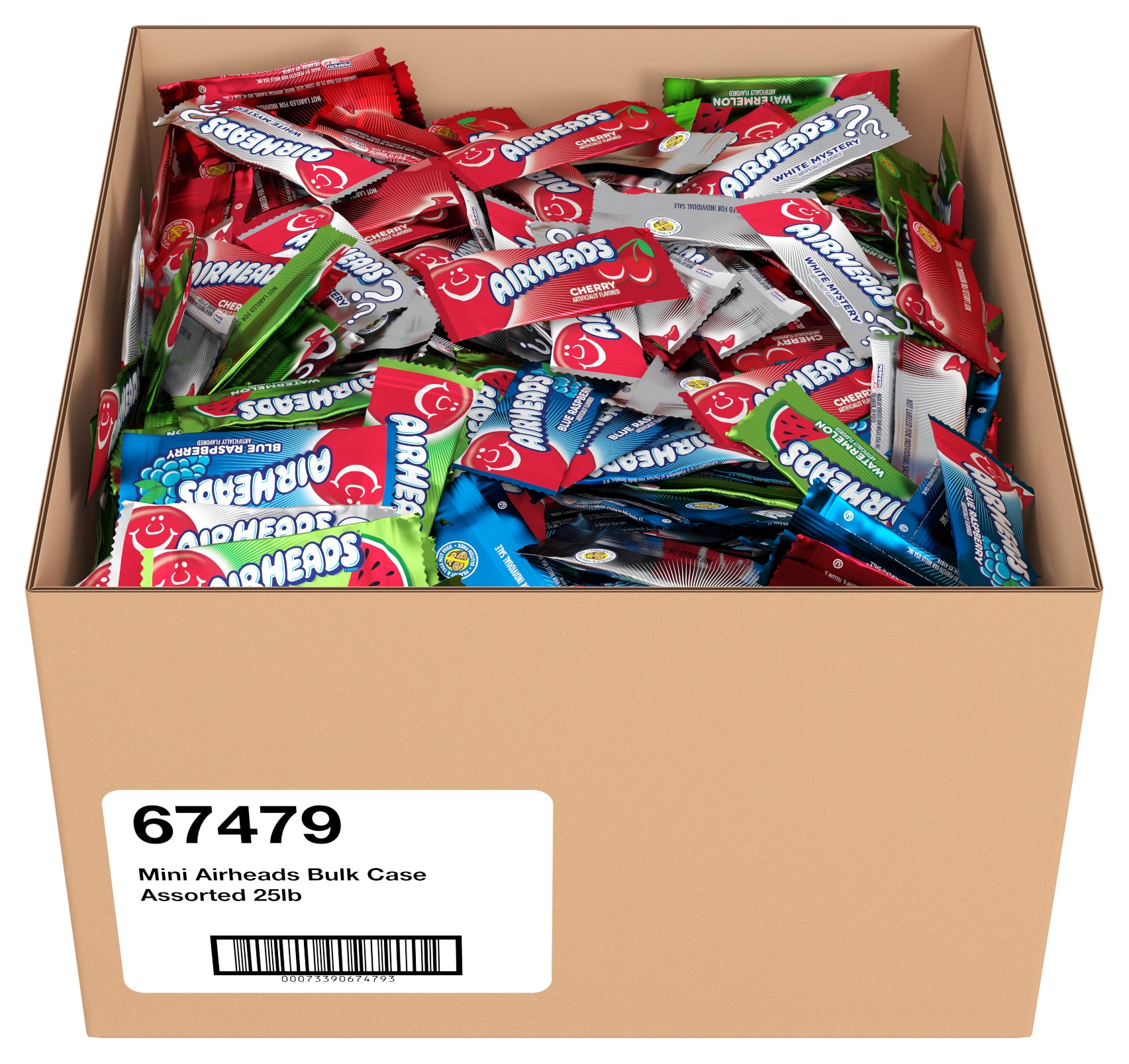 Airheads Mini Bar Assorted Flavors-25 lbs.-1/Case MPN# 67479 – Round ...