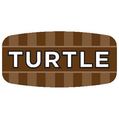 Bollin Label - Turtle 4 Color Process/UV 0.625x1.25 In. Rectangular ...