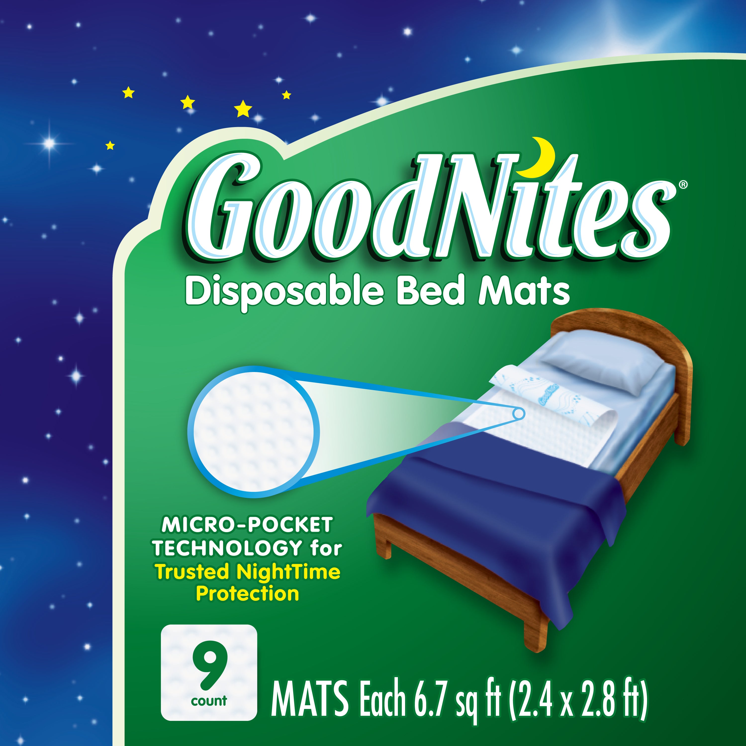 Goodnites Bedtime Mats Disposable-9 Count-4/Case MPN# 32519 – Round Eye ...