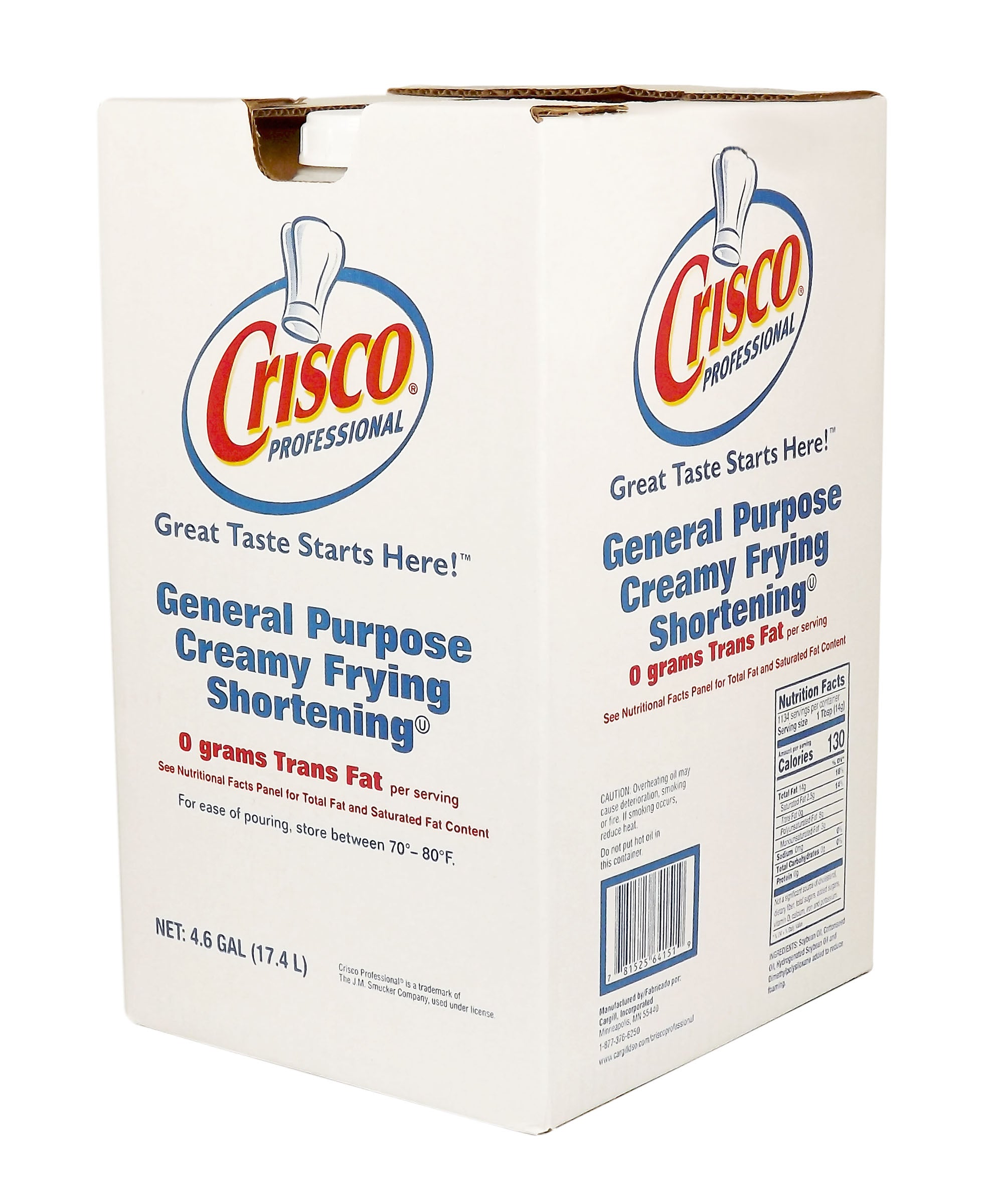 Crisco Professional Trans Fat Free Creamy Fry Shortening General ...
