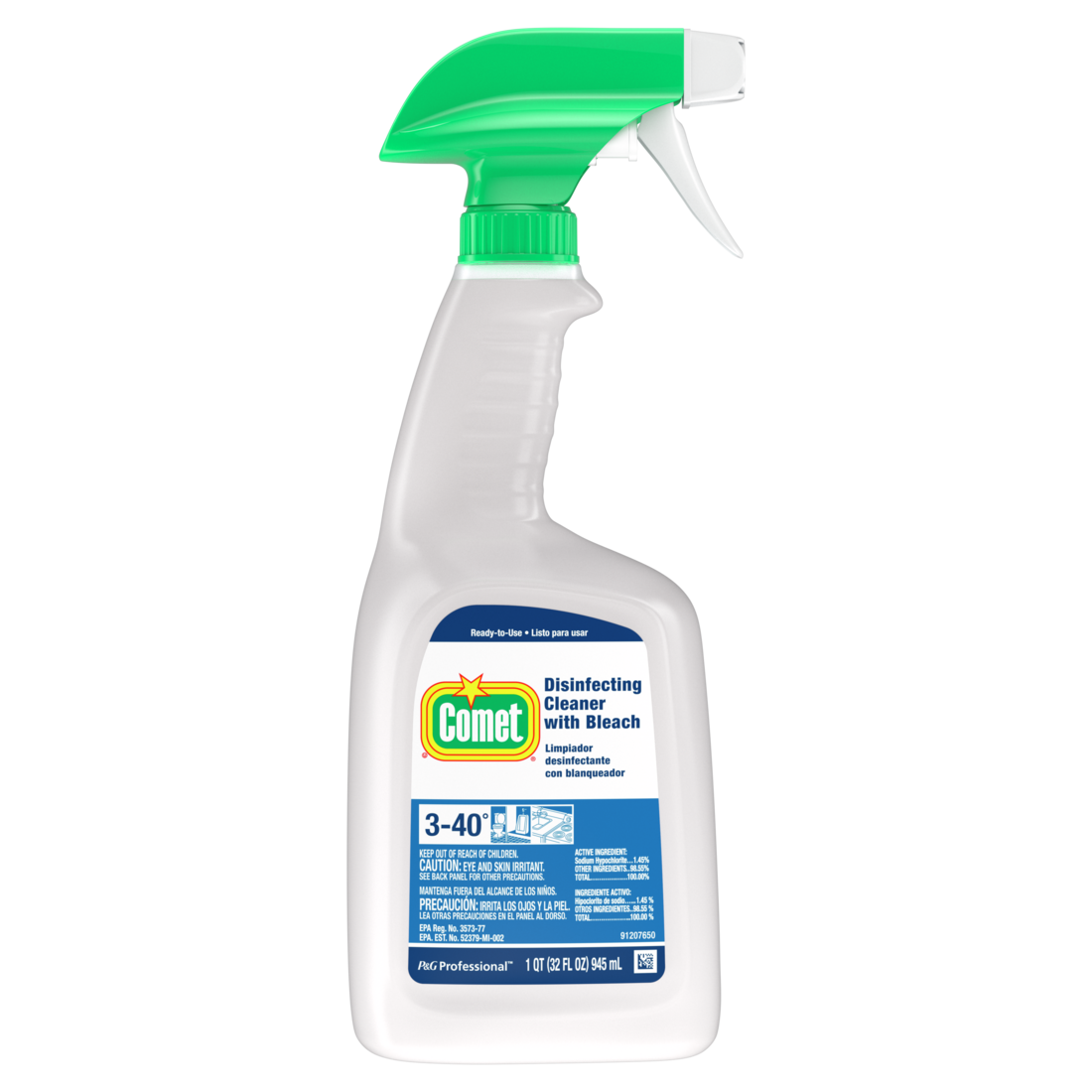 Comet Professional Disinfecting Cleaner With Bleach Ready To Use Spray ...