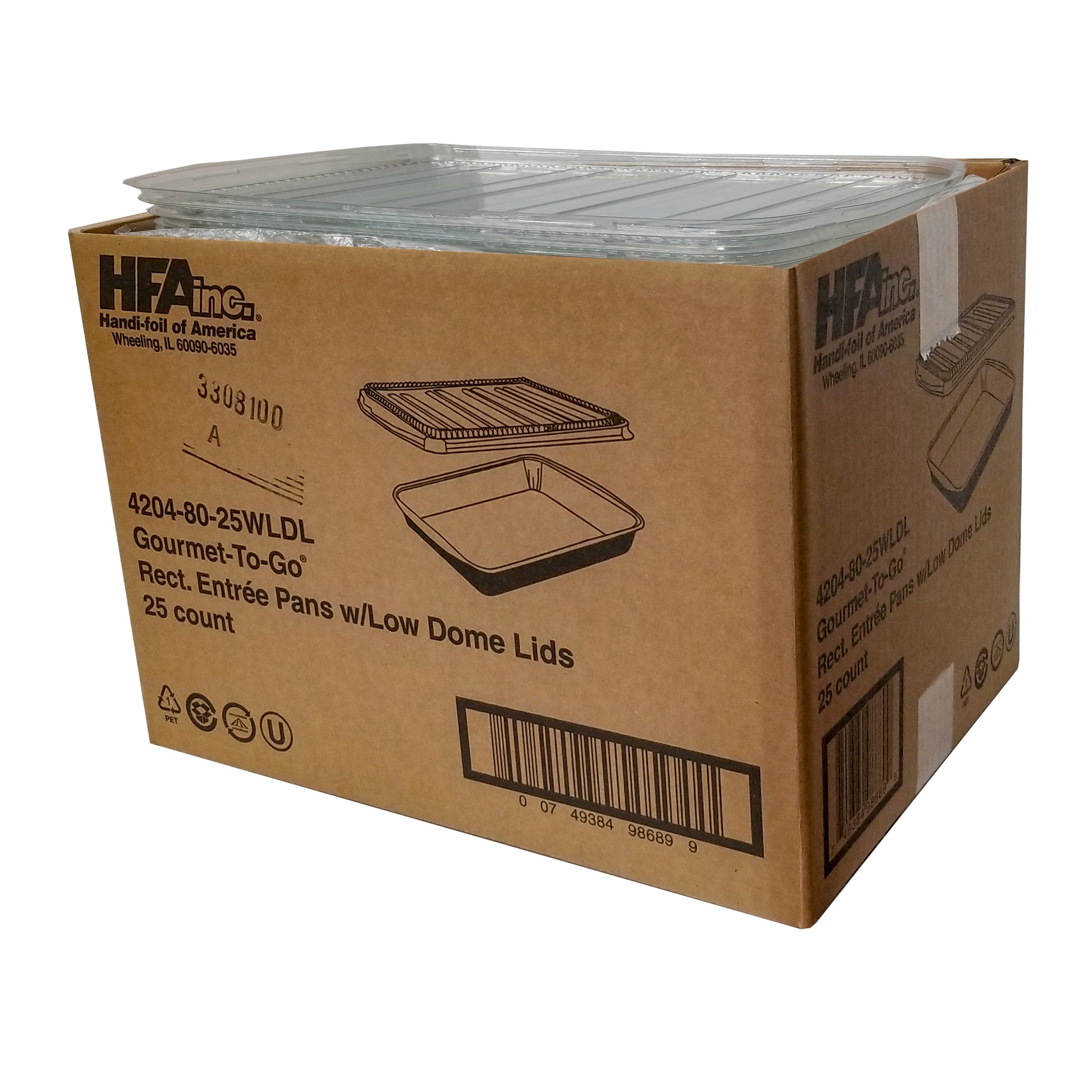 Handi-Foil Gourmet-To-Go Rectangular Entree With Dome Lid Combo-25 ...