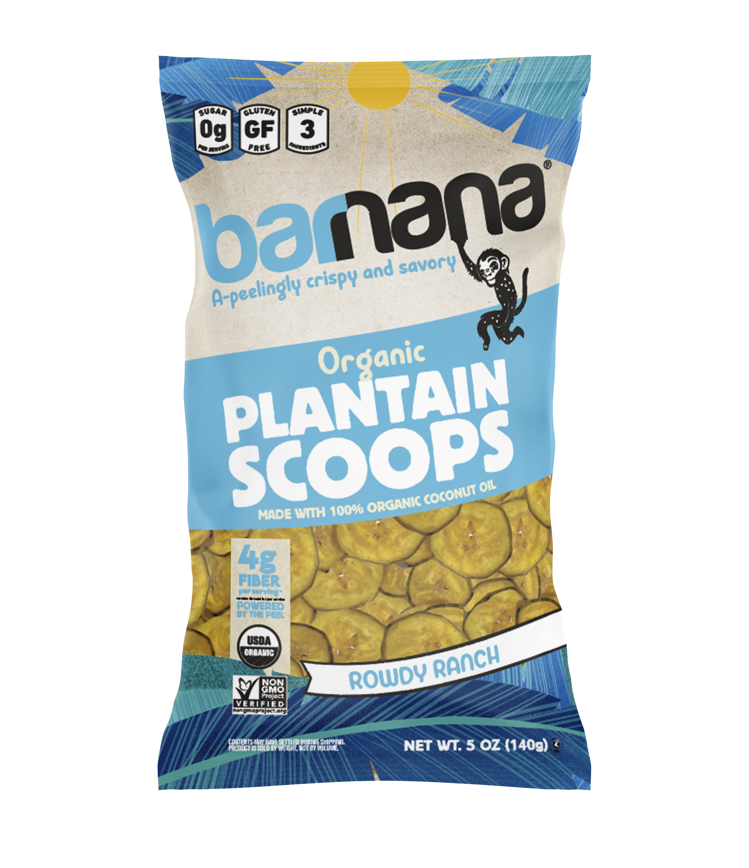Barnana Organic Ranch Flavored Plantain Scoops-4.93 oz. Bag-6/Case MPN ...