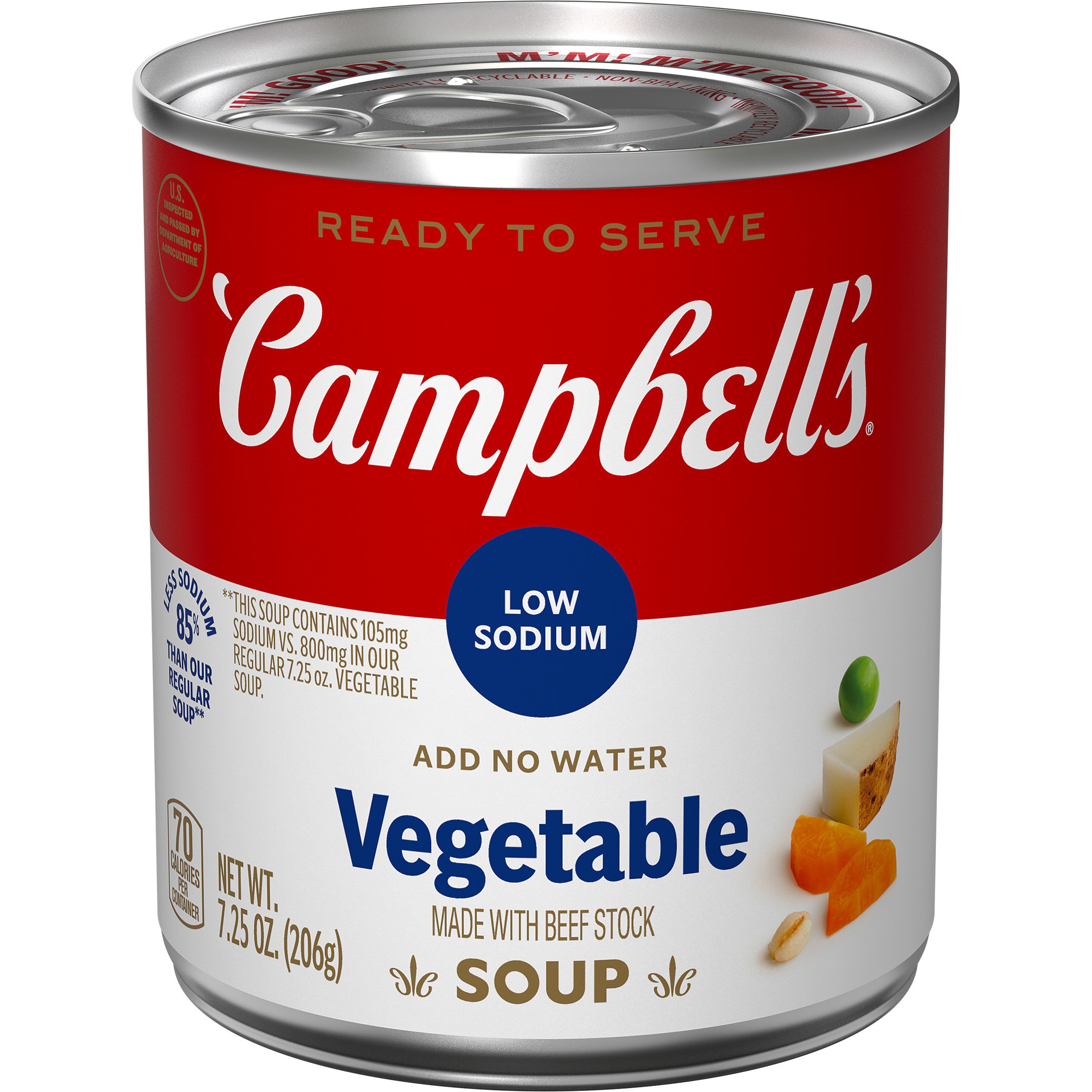 Campbell's Classic Low Sodium Vegetable Shelf Stable Soup-7.25 oz.-24 ...