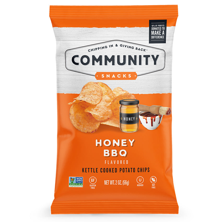 Community Snacks Honey Bbq Kettle Chips-2 oz.-25/Case MPN ...