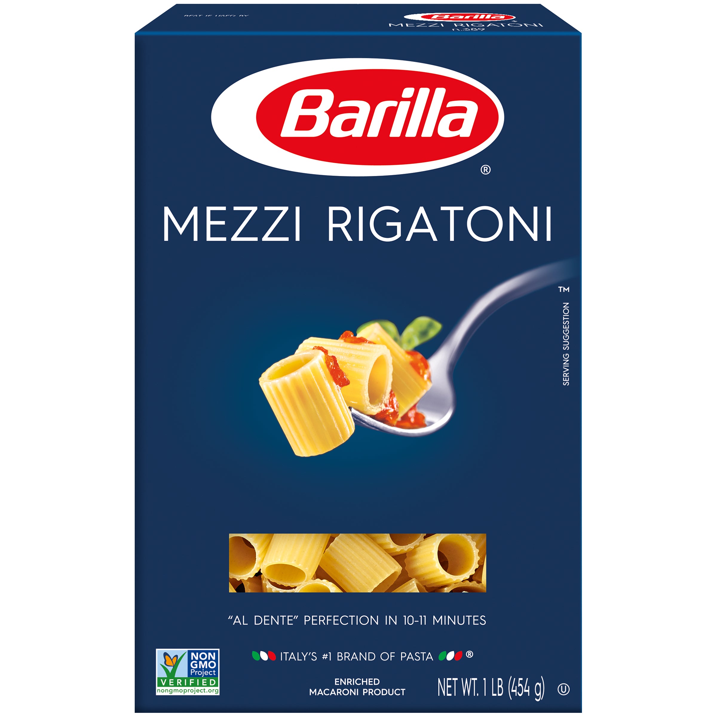 Barilla Mezze Rigatoni Pasta-16 oz.-12/Case MPN# 1000010549 – Round Eye ...