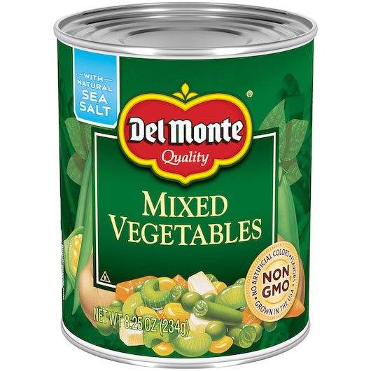 Del Monte Vegetable Blend Garden Mixed 12/8.25 Oz. MPN# 2000231 – Round ...