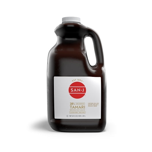 San-J International Tamari Gluten Free Reduced Sodium White-64 fl oz.-6 ...