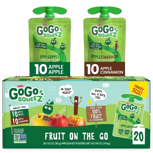 Gogo Squeez Gogo Squeez Apple Cinnamon Variety Pack-64 oz.-2/Case MPN ...