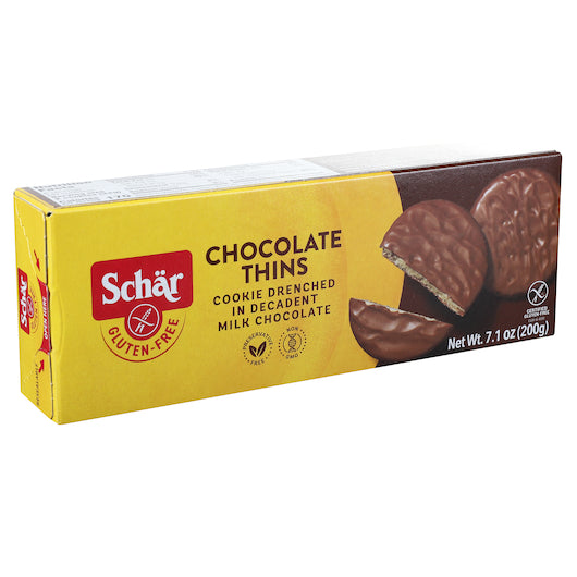 Schar Chocolate Thins-7.1 oz.-12/Case | Dr. Schar – Round Eye Supply