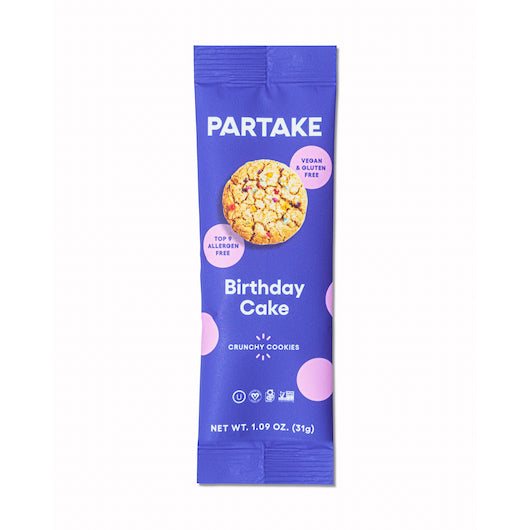 Partake Foods Crunchy Birthday Cake Cookies-1 oz.-24/Case MPN# 00728-9 ...