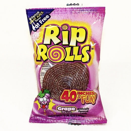 Rip Rolls Grape Rolls-1.4 oz.-24/Box-12/Case MPN# 37534 – Round Eye Supply