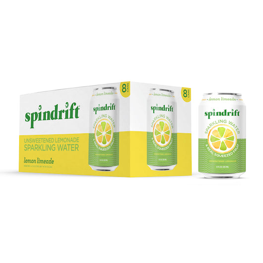 Spindrift Lemon Limeade Flavored Sparkling Water-12 fl oz.-8/Box-3/Case ...