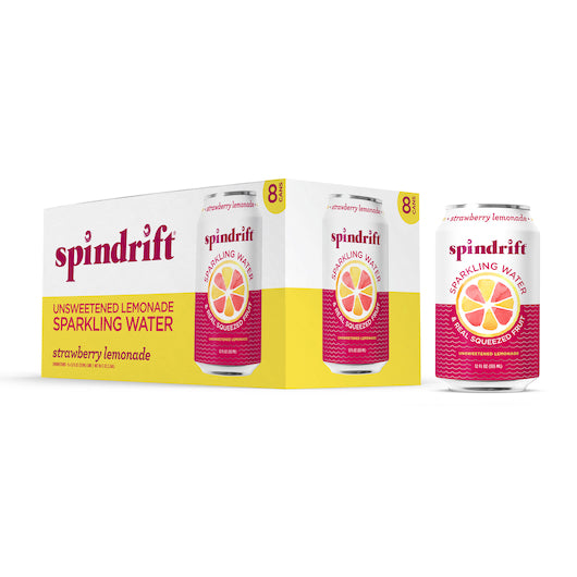Spindrift Strawberry Lemonade Flavored Sparkling Water-12 fl oz.-8/Box ...