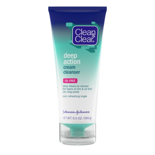 Clean & Clear Deep Action Cream Cleanser-6.5 oz.-3/Box-4/Case MPN ...