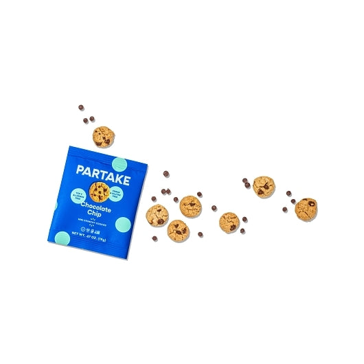 Partake Foods Crunchy Chocolate Chip Mini Cookies-0.041 lb.-100/Case ...