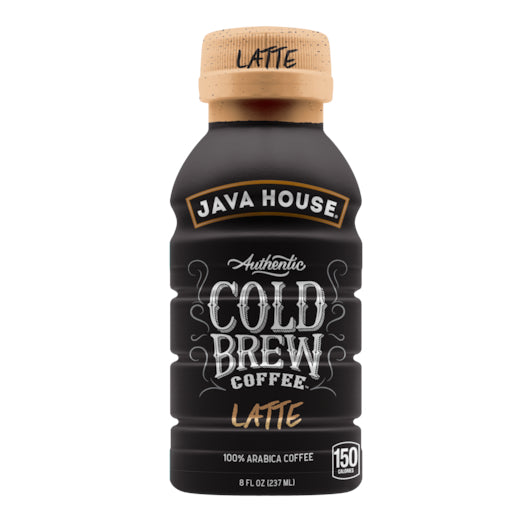 Java House Cold Brew Latte Ready To Drink Coffee Bottle-8 oz.-6/Box-4 ...