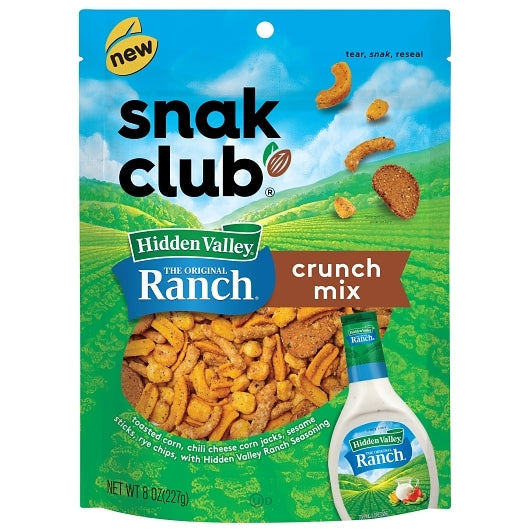 Snak Club Hidden Valley Ranch Crunch Mix 6 Pack-8 oz.-6/Case | Century ...