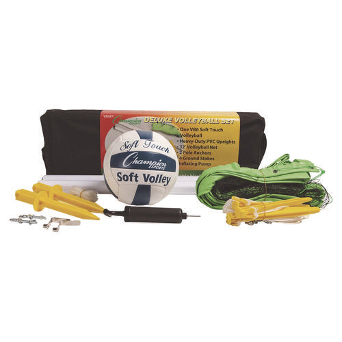 Champion Sports Deluxe Volleyball Set Official-size Volleyball ...