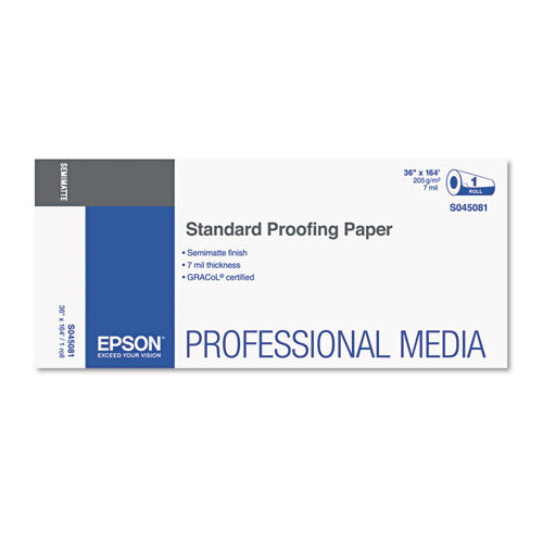 Epson Proofing Paper Roll 7 Mil 36"x164 Ft Semi-matte; Resin White MPN ...