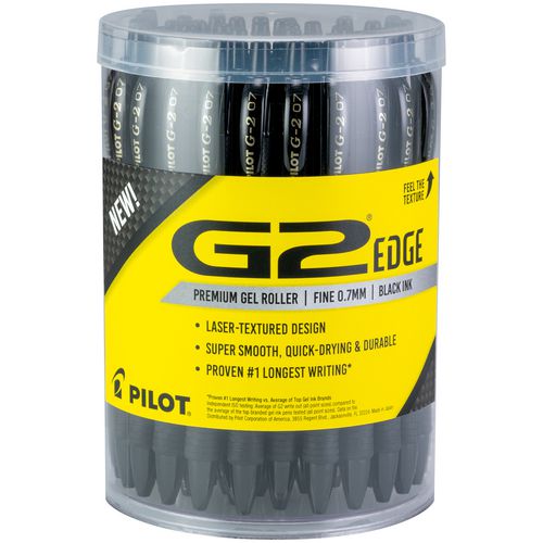 Pilot G2 Edge Premium Gel Pen Retractable Fine 0.7 Mm Black Ink/barrel ...
