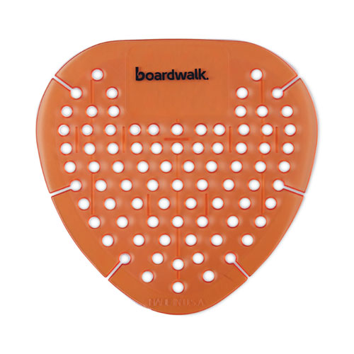 Boardwalk® Gem Urinal Screens, Mango Scent, Orange, 12/box | Round Eye ...