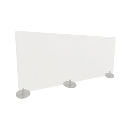 Ghent Desktop Free Standing Acrylic Protection Screen, 59 X 5 X 24 ...
