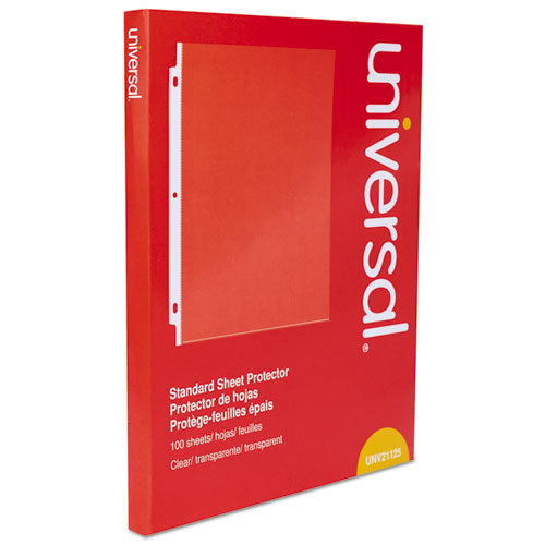 Universal® Top-load Poly Sheet Protectors, Standard, Letter, Clear, 100 ...