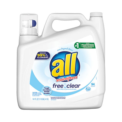 All® Ultra Free Clear Liquid Detergent, Unscented, 141 Oz Bottle, 4 ...