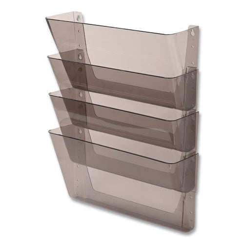 deflecto® Docupocket Stackable Four-pocket Wall File, 4 Sections ...