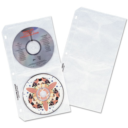 C-Line® Deluxe Cd Ring Binder Storage Pages, Standard, 4 Disc Capacity ...