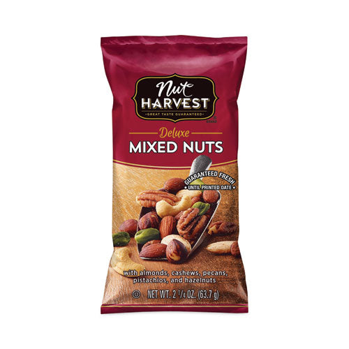 Nut Harvest® Deluxe Mixed Nuts, 2.25 Oz Pouch, 8 Count, Ships In 1-3 ...