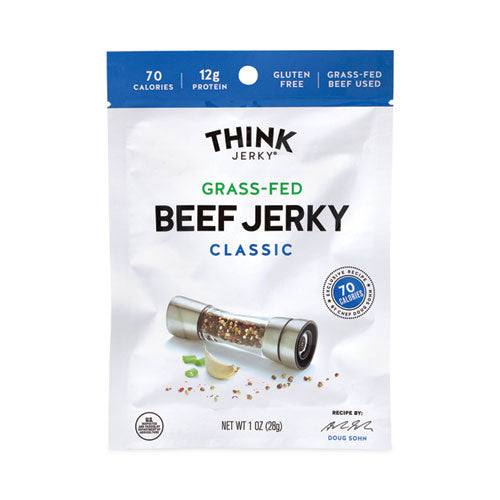 Think Jerky® Classic Beef Jerky, 1 Oz Pouch, 12/pack, Ships In 1-3 ...