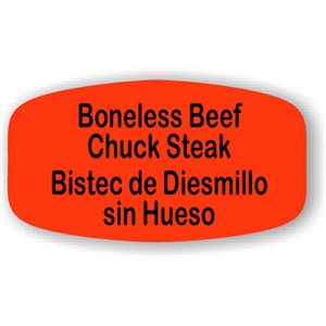 Bollin Label - Boneless Beef Chuck Steak/Bistec De Diesmillo Sin Hueso ...