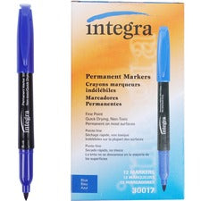 Integra Integra Permanent Fine Point Markers - Fine Marker Point - Blue ...