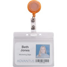 Advantus Deluxe Retractable Id Card Reel, 30" Extension, Assorted ...