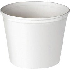 SOLO® Double Wrapped Paper Bucket, Unwaxed, 165 Oz, White, 100/carton ...